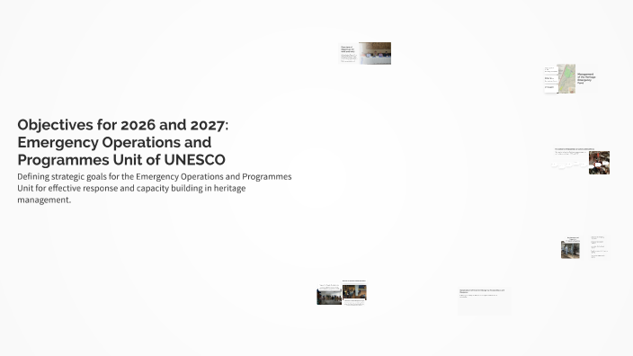 Objectives for 2026 and 2027: Emergency Operations and Programmes Unit ...