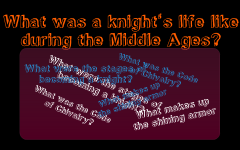 What was a knight's life like in the Middle Ages? by Hannah Price