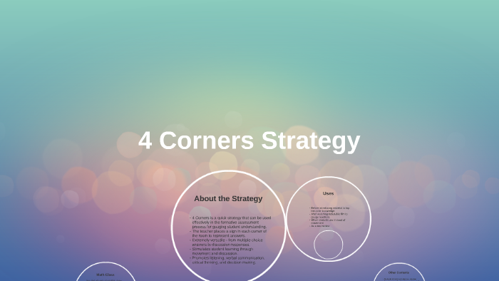 4 Corners Strategy by lisa batson on Prezi
