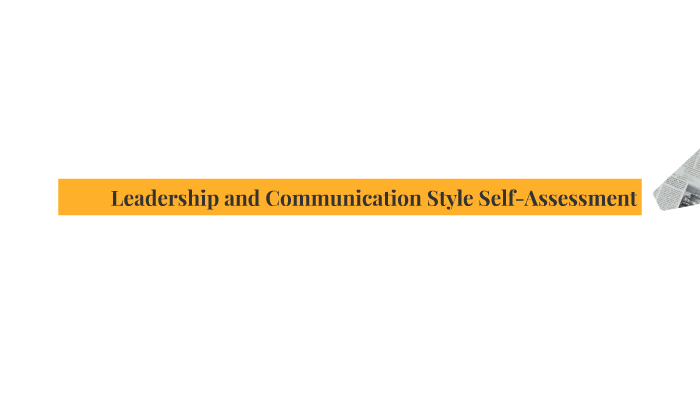 Leadership and Communication Style Self-Assessment by Brooke Michel on ...