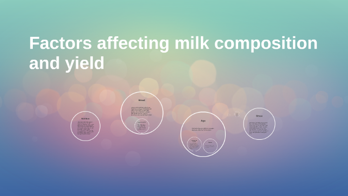 Factors affecting milk composition and yeild by Jacob White on Prezi