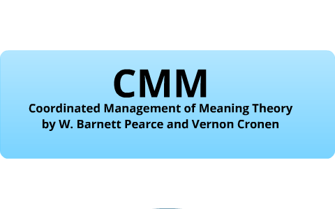 CMM - Coordinated Management of Meaning by Daryl Balagtas on Prezi