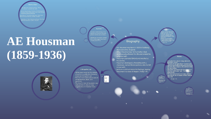 AE Housman by Elizabeth Schutzman on Prezi