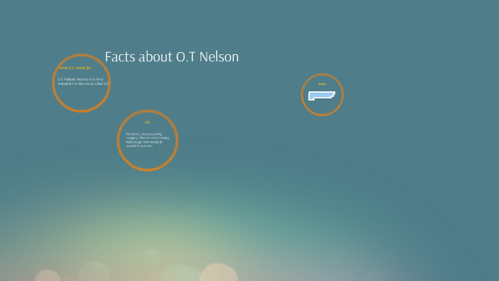 facts about O.T Nelson by Abby wilson on Prezi