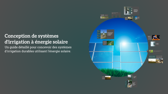 Conception de systèmes d'irrigation à énergie solaire by ahmed ...