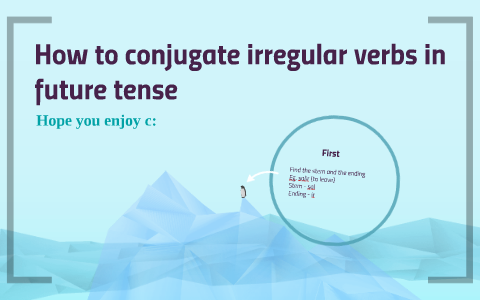 How to conjugate irregular verbs in future tense by Denisha Williams ...