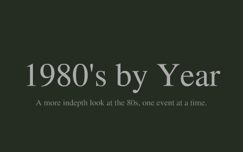 1980s Decade Project by Julianne B on Prezi