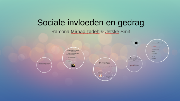 Sociale invloeden en gedrag by Ramona Mirhadizadeh on Prezi