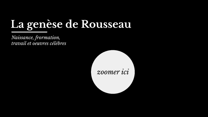 La genèse de Rousseau (naissance, formation, travail et oeuvres ...