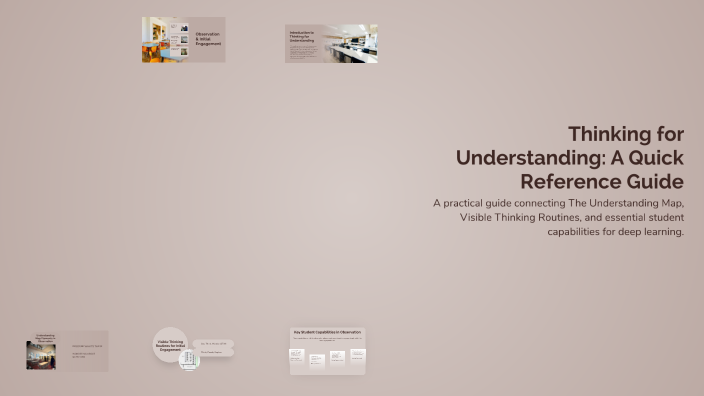 Thinking for Understanding: A Quick Reference Guide by alicia haddrick ...