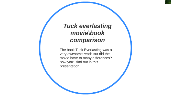 Tuck everlasting movie\book comparison by Charlotte Eberlein on Prezi