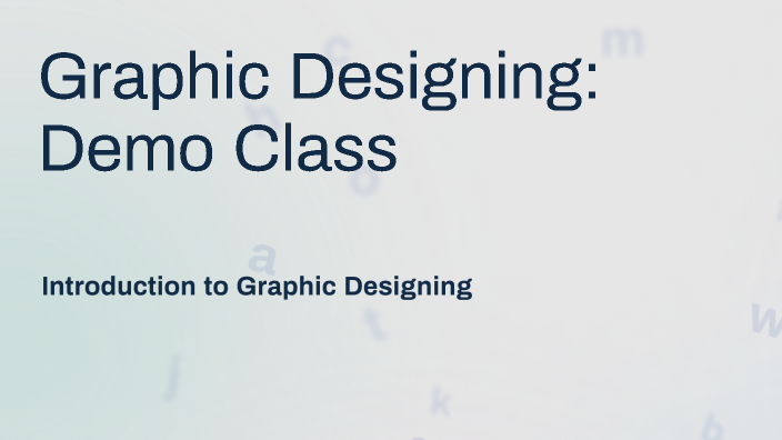 Graphic Designing: Demo Class by sameer Ali on Prezi
