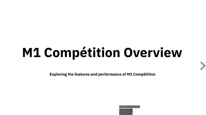 M1 Compétition Overview by Baptiste HEMERY on Prezi
