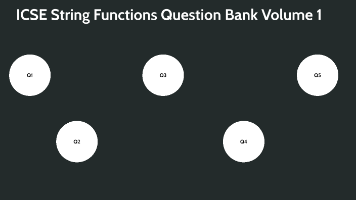 Icse String Function Question Bank Volume 1 By Question Papers On Prezi