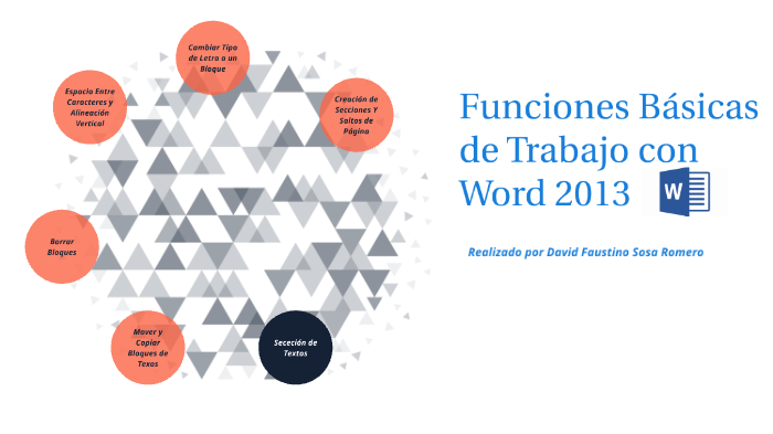Funciones Básicas de Trabajo con Word by David Sosa on Prezi