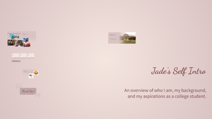 Self Introduction for College Class by Jade Morris on Prezi