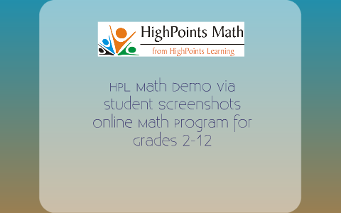 HPL Math Demo via Screenshots by Mary Brooks Green on Prezi