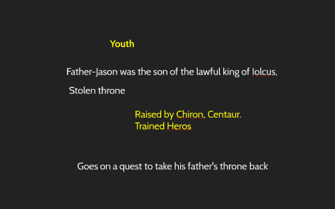Jason was the son of the lawful king of Iolcus, but his uncl by Hunter ...