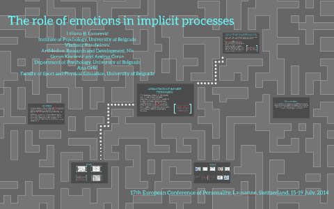 The role of emotions in implicit processes by Ljiljana Lazarevic on Prezi
