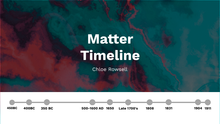 Matter Timeline by Chloe Rowsell on Prezi