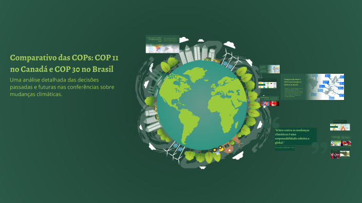 Comparativo das COPs: COP 11 no Canadá e COP 30 no Brasil by Vania ...