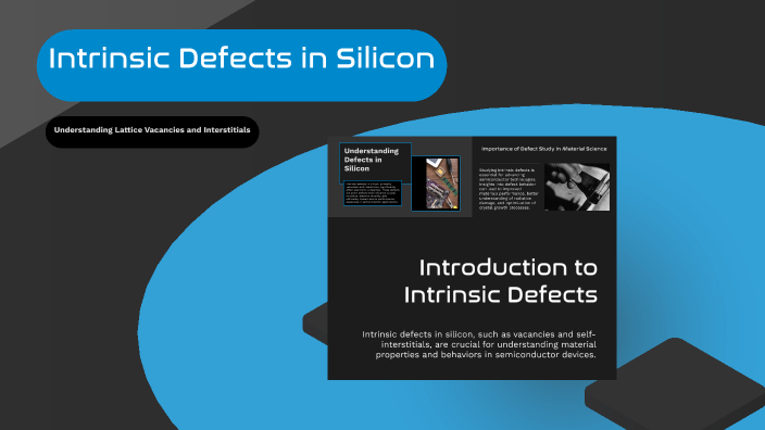 Intrinsic Defects in Silicon by Prem Rathan Addanki on Prezi