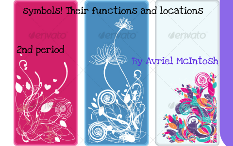 F. Symbols and their functions, locations, and/or examples of how they ...