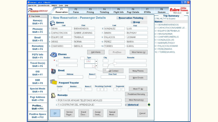 Implementación de un programa formativo del Sistema Sabre I by Josmar ...