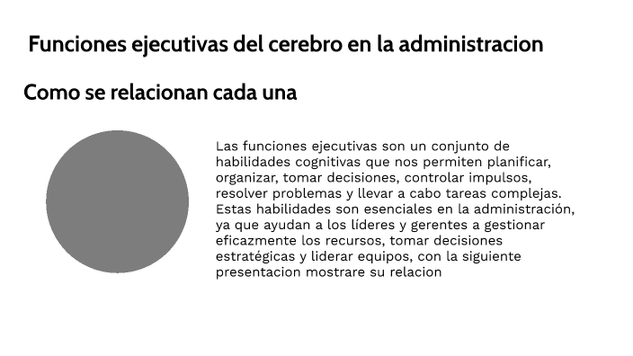 Funciones Ejecutivas Del Cerebro By William Rene Ochoa Riscanevo On Prezi