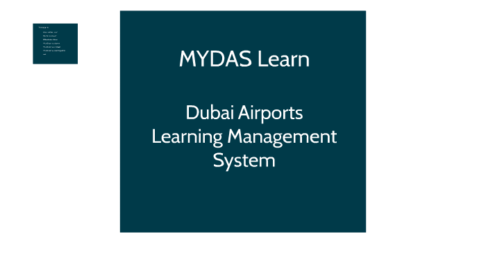 MyDAS Learn by on Prezi