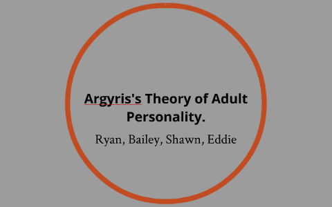 Argyis's Theory of Adult Personality. by Bailey poels on Prezi