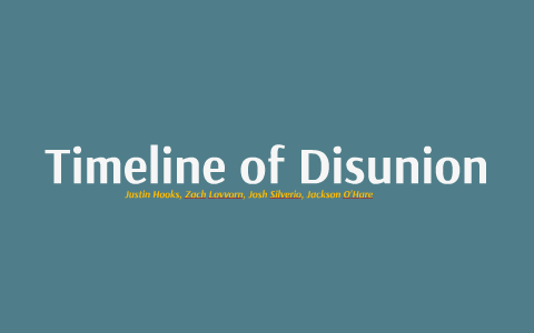 Timeline of Disunion by Justin Hooks on Prezi