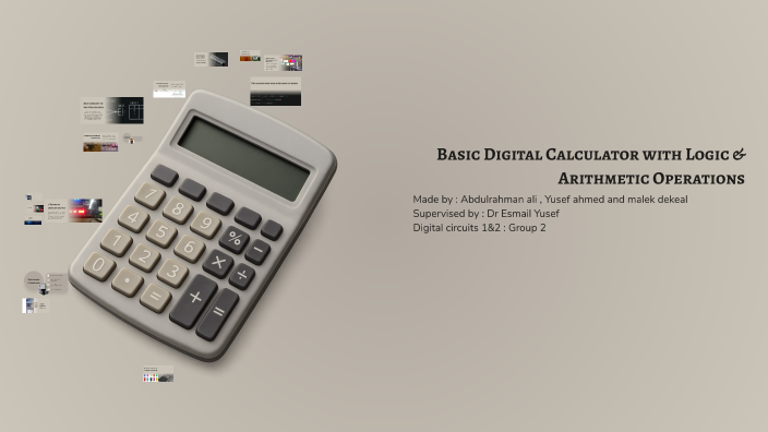 Basic Digital Calculator with Logic & Arithmetic Operations by ...
