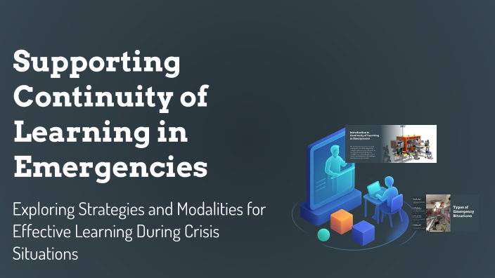 Supporting Continuity of Learning in Emergencies by Ana Rose Romanes on ...