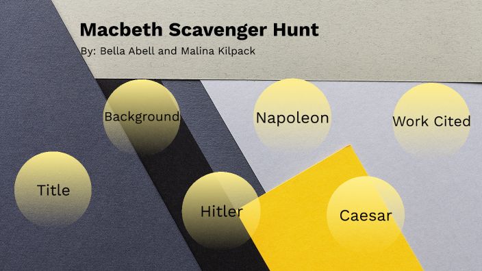 Macbeth Scavenger Hunt by Bella Abell on Prezi