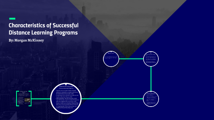 Characteristics of Successful Distance Learning Programs by Morgan ...