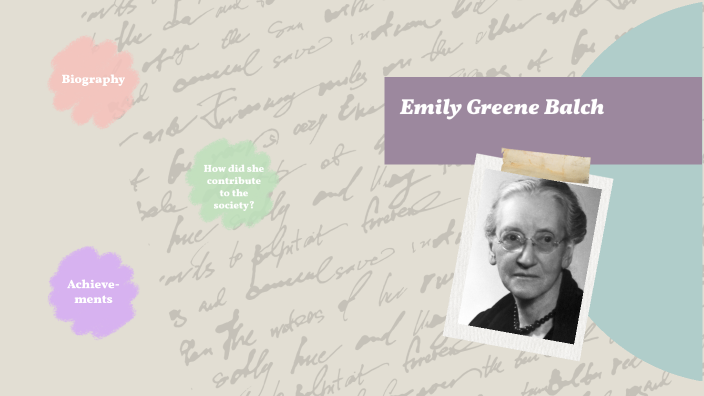 Emily Balch by Devanshi Singh on Prezi