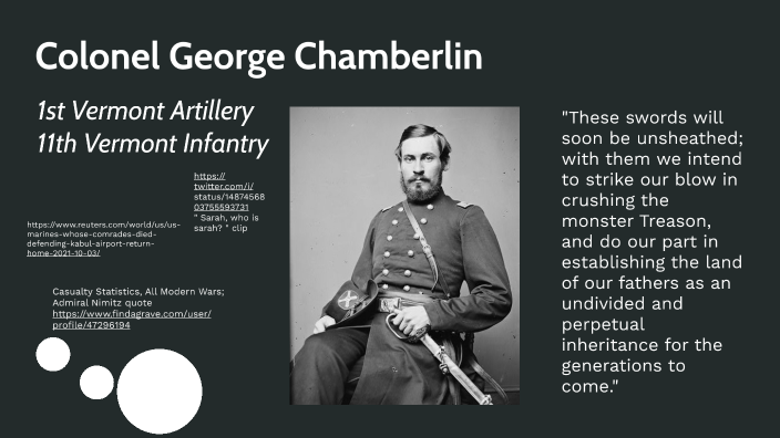 Colonel George Chamberlin by Jim Kontoes on Prezi