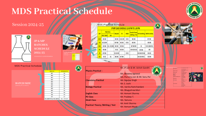 MDS 2024-25 Practical Schedule by SHAILENDRA SOMANI on Prezi