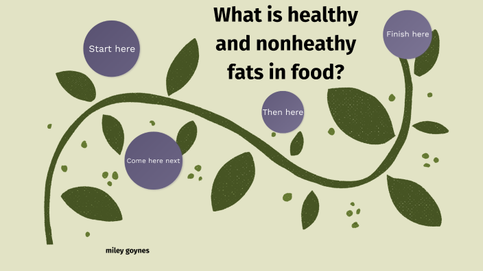 what is healthy and non-healthy fats in food? by Miley Goynes on Prezi