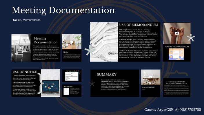 Meeting Documentation Overview by Gaurav Arya on Prezi