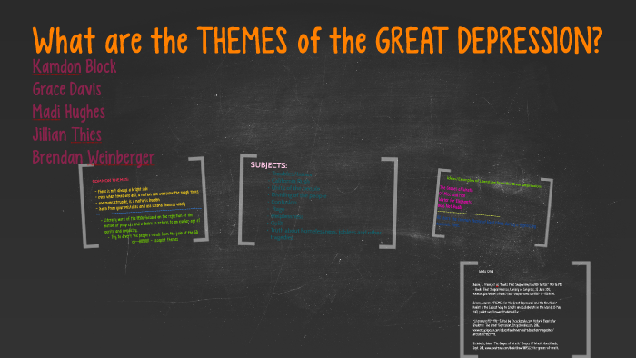 What are the THEMES of the GREAT DEPRESSION? by Jillian Thies on Prezi