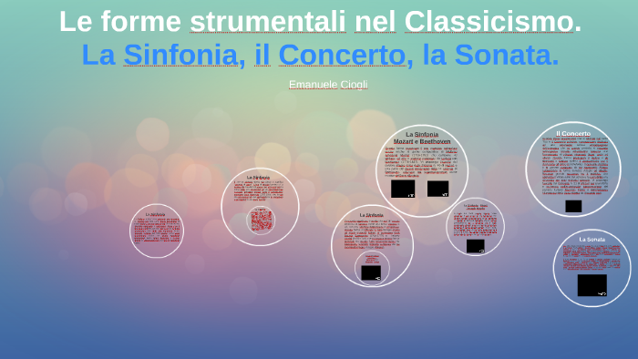 Le forme strumentali nel Classicismo. La Sinfonia, il Concer by * c