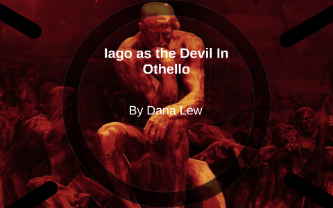 Iago depicted as the devil in Othello by Dana George on Prezi