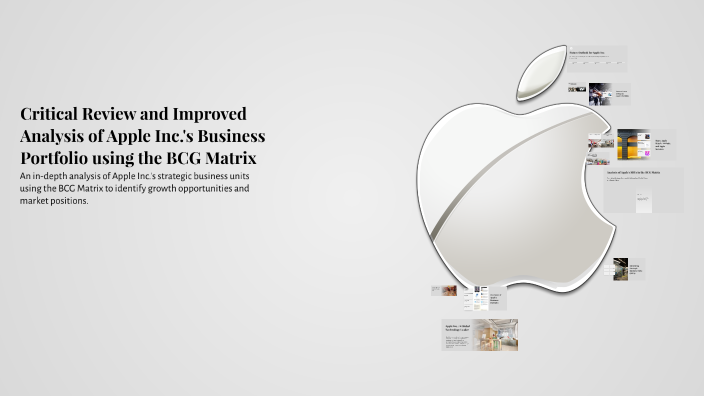 Critical Review and Improved Analysis of Apple Inc.'s Business ...