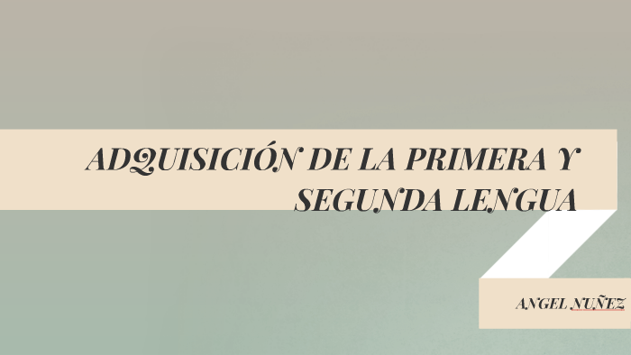 ADQUISICION DE LA PRIMERA Y SEGUNDA LENGUA by Angel Eduardo Nuñez ...