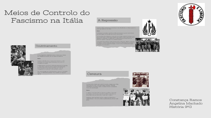 Meios de Controlo do Fascismo na Itália by Angelina Negrão Batista ...