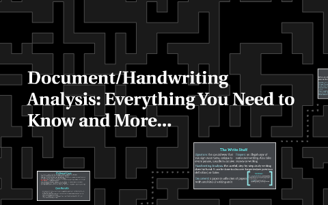 Document Analysis: Everything You Need to Know and More... by Sierra ...