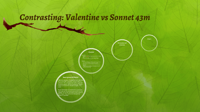 Contrasting: Valentine vs Sonnet 43m by Hannah Bracey on Prezi