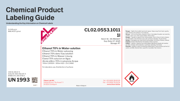 Chemical Label Information by VGM KULEUVEN on Prezi